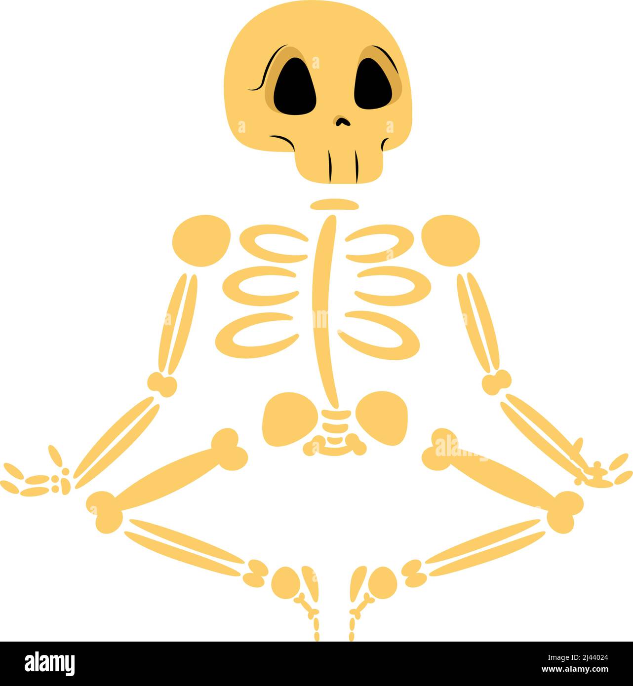 skeleton sitting pose icon flat Stock Vector Image & Art - Alamy