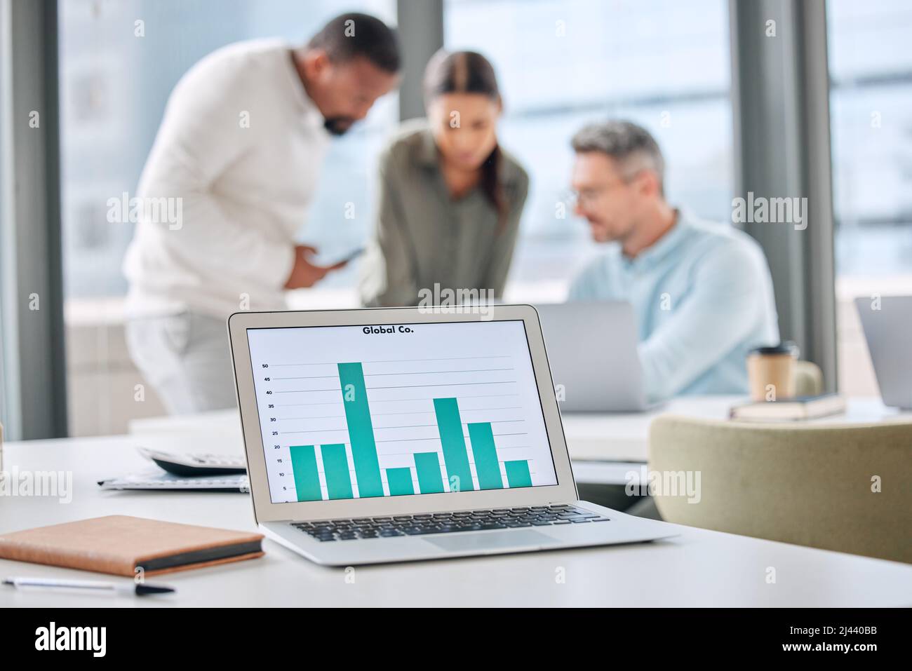 Enhanced forecasting ability achieved through data analysis. Shot of a ...