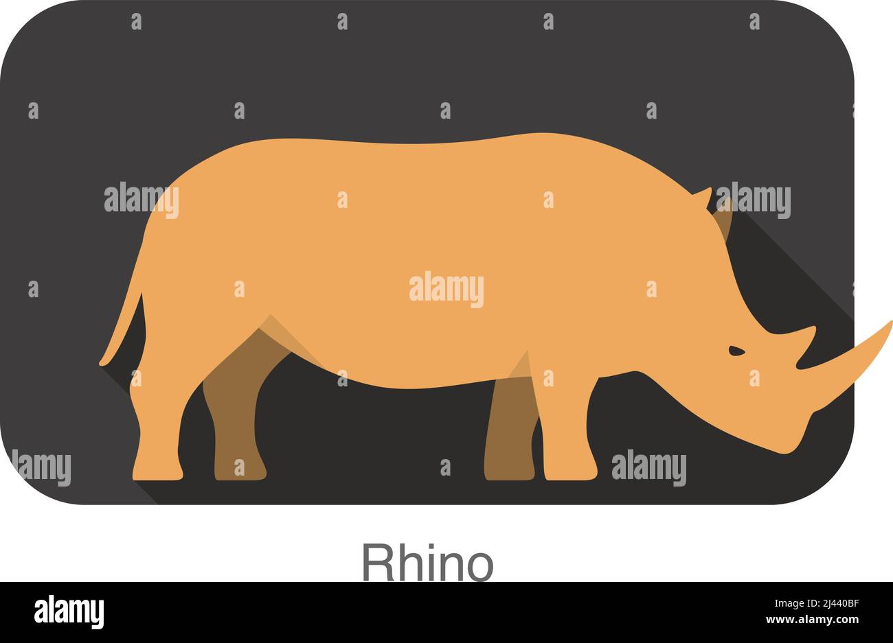 Flat rhino body design vector illustration Stock Vector Image & Art - Alamy