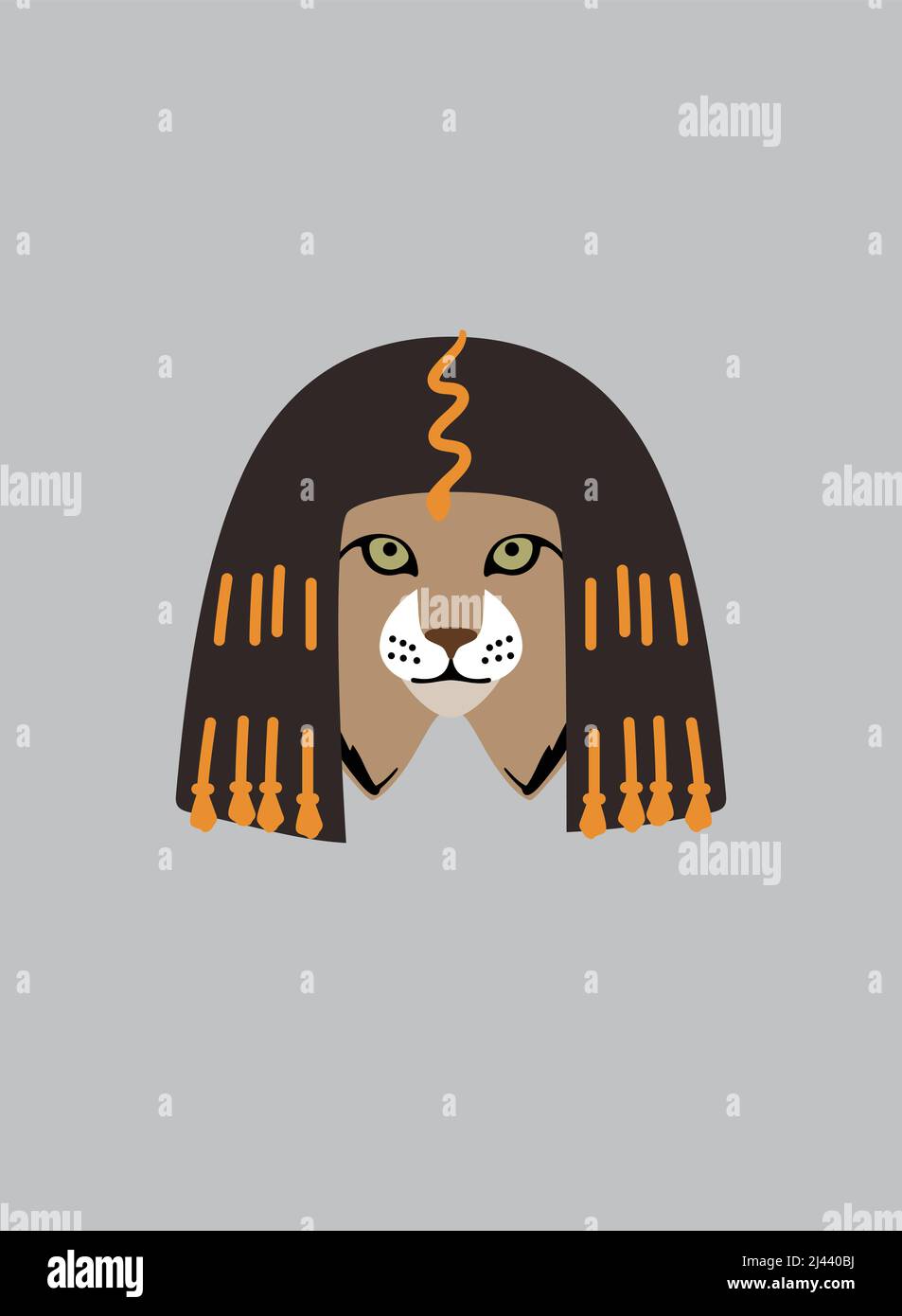 Portrait of cat, wearing something, like Cleopatra cool style Stock ...