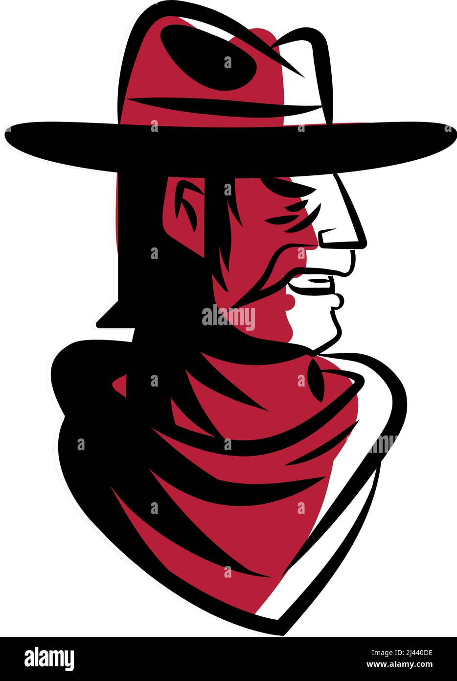 gunslinger bandit bearded red character Stock Vector Image & Art - Alamy