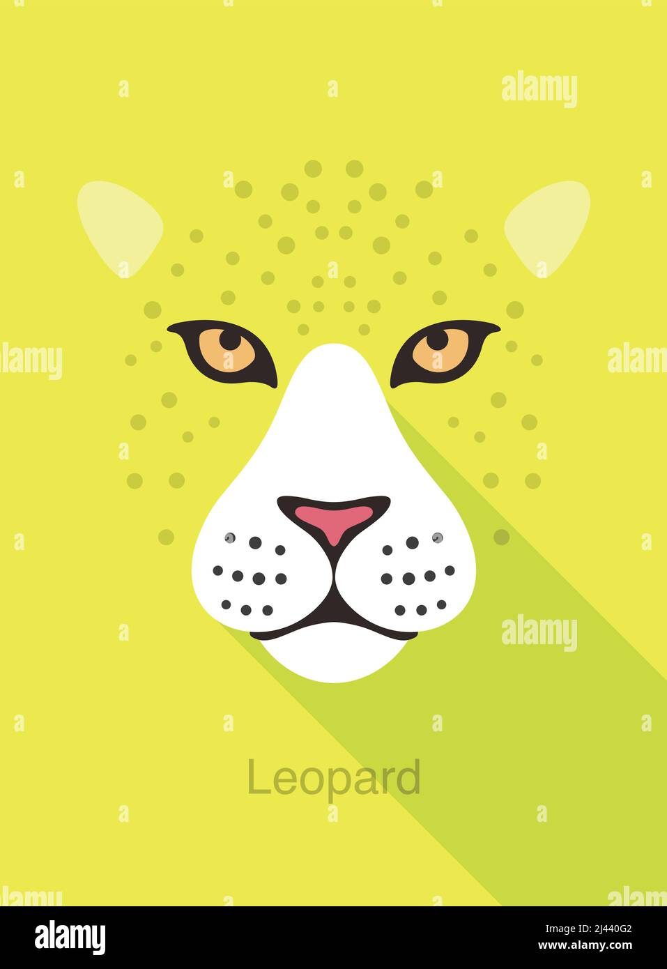 leopard cartoon face icon, vector illustration Stock Vector Image & Art ...