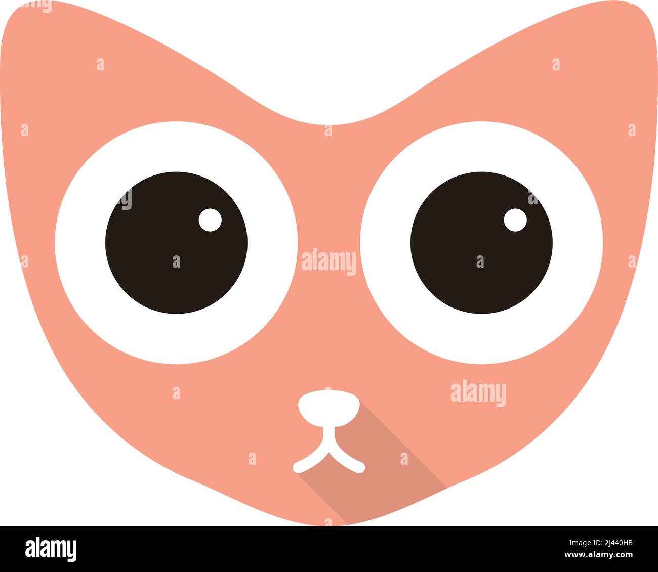 Cat no face illustration Cut Out Stock Images & Pictures - Alamy