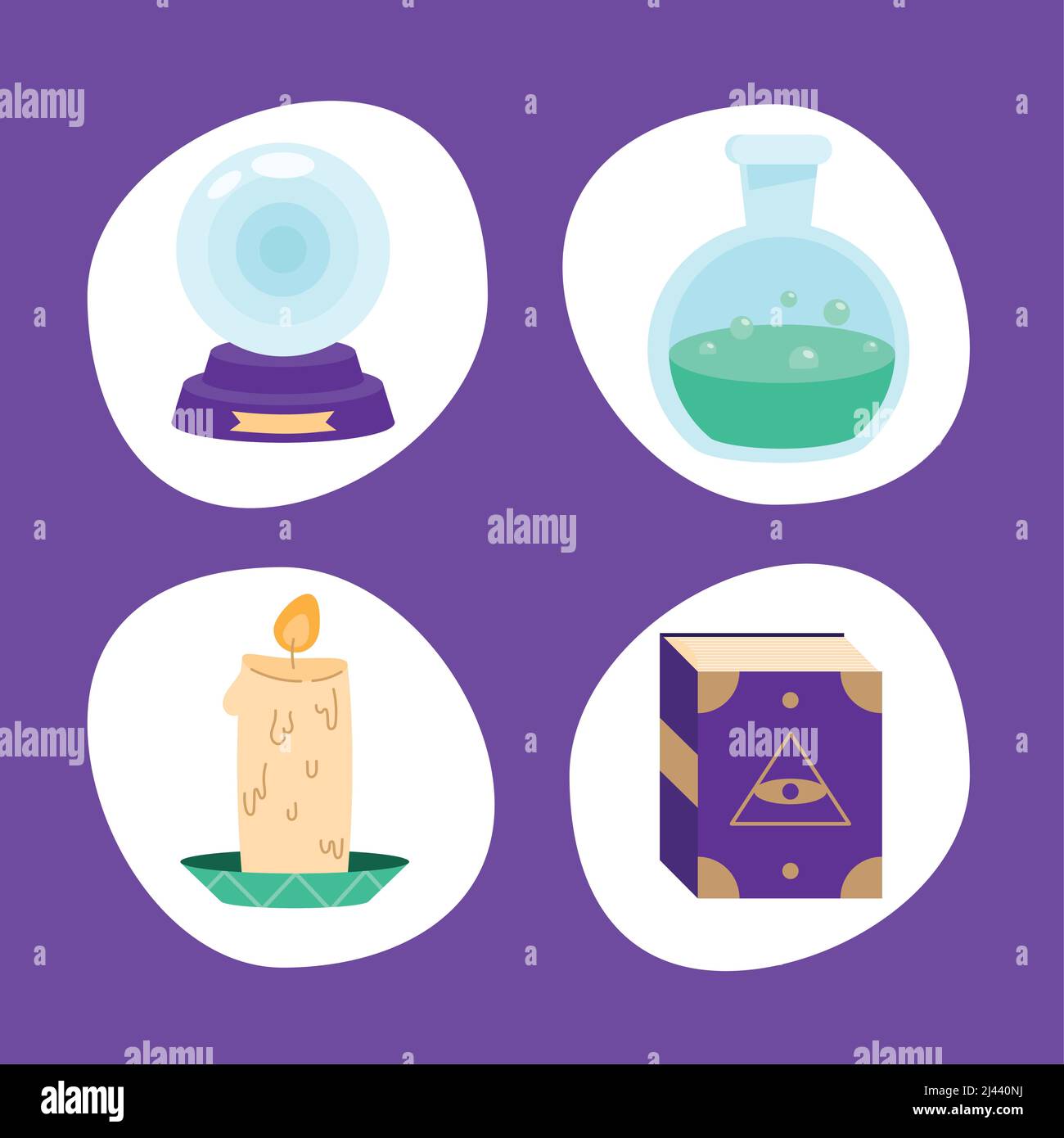 set of magical occult items Stock Vector Image & Art - Alamy