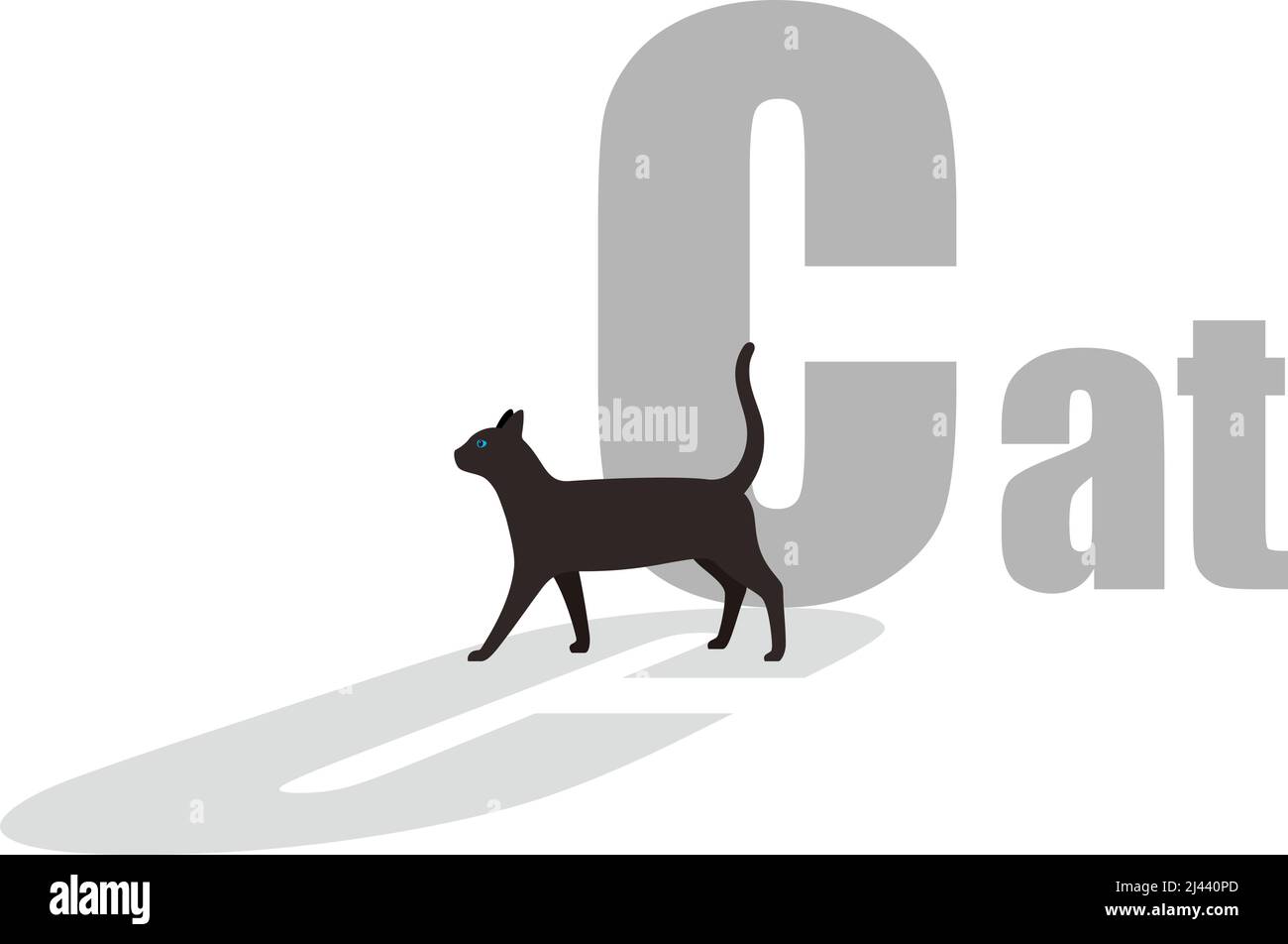Cat walking side flat 3D icon design, vector illustration Stock Vector ...