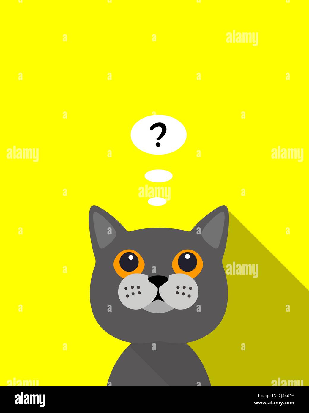 Thinking cat Stock Vector Images - Alamy