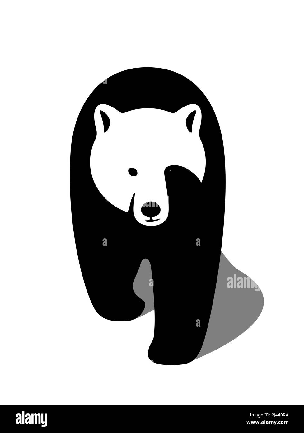 Brown bear walking flat 3D icon design, vector illustration Stock ...