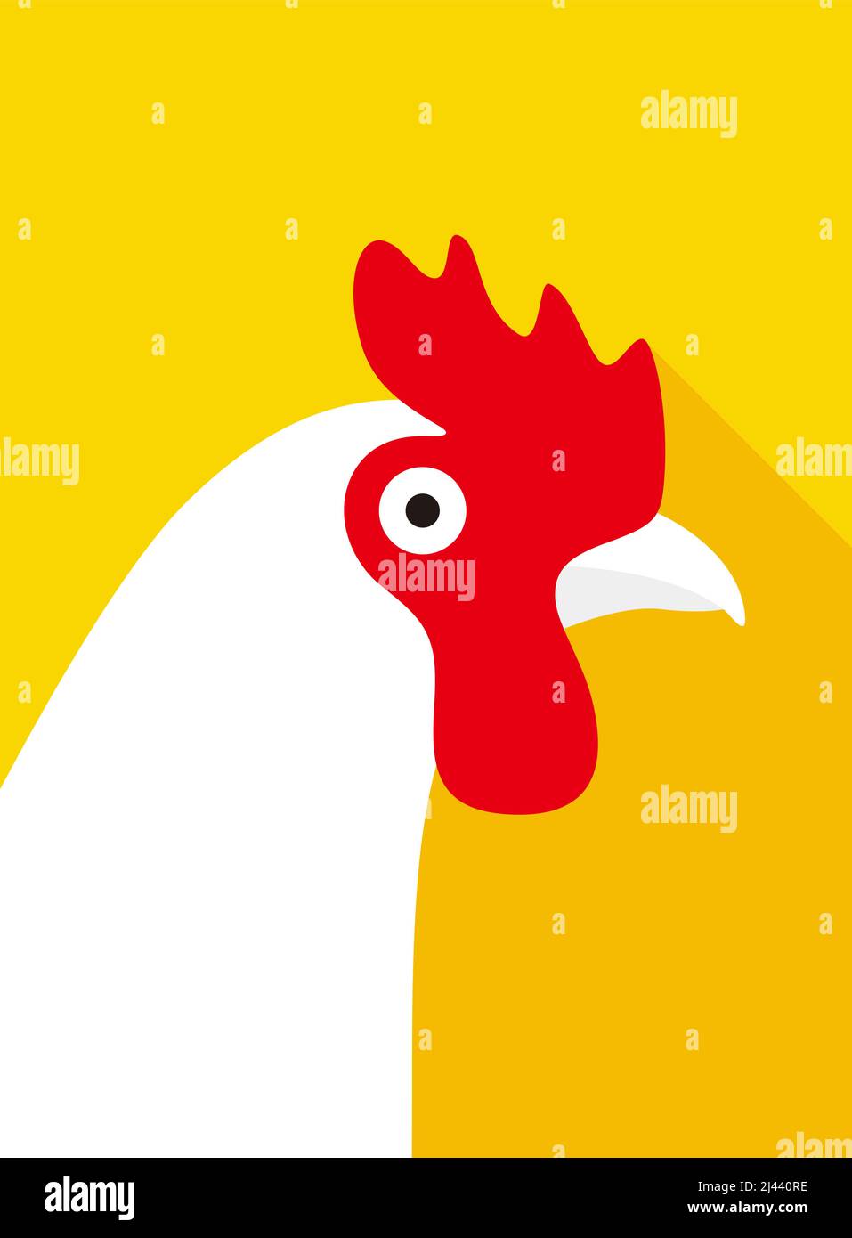 hen face flat icon design, vector illustration Stock Vector Image & Art ...