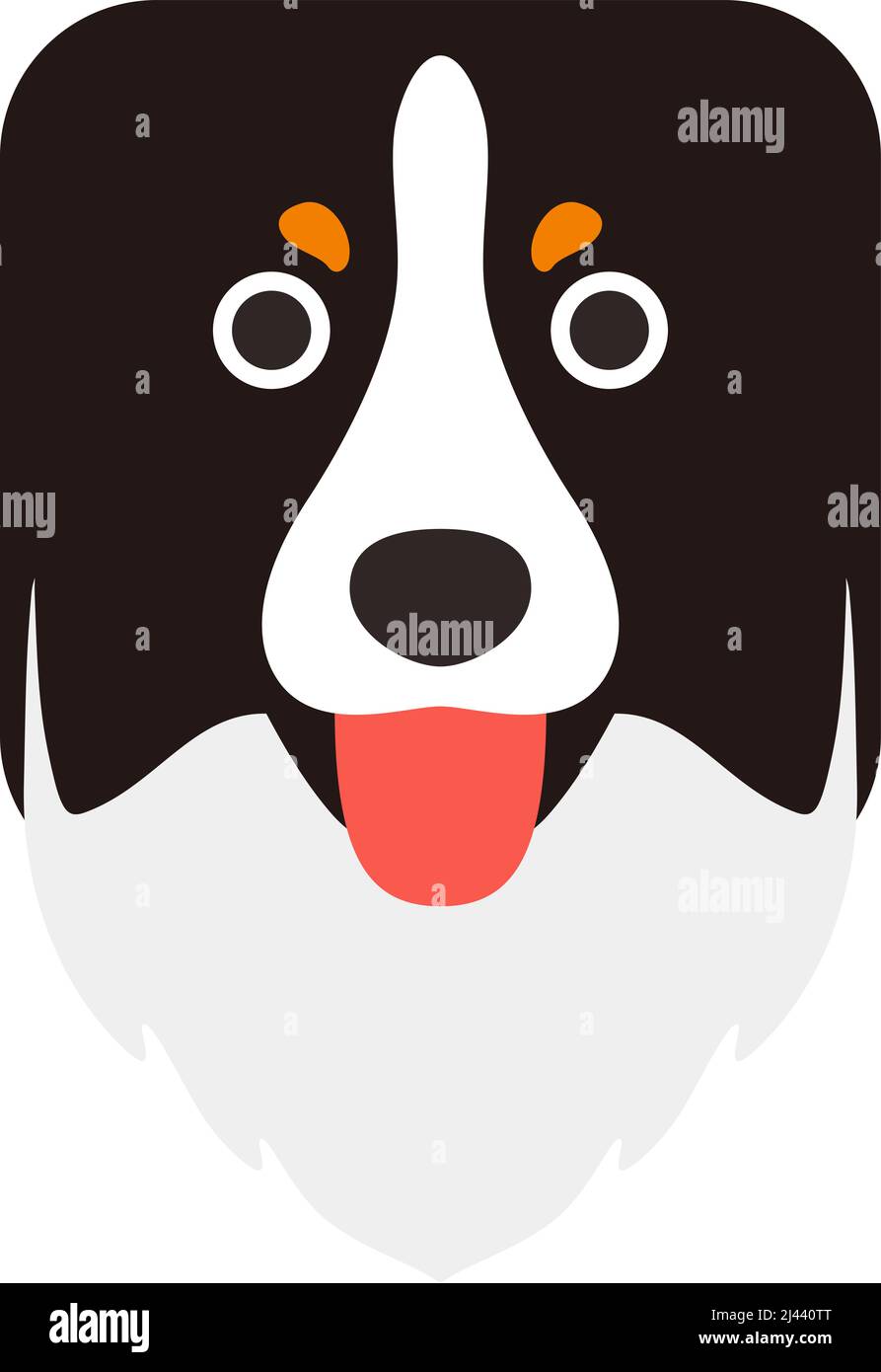dog face flat icon design, vector illustration Stock Vector Image & Art ...