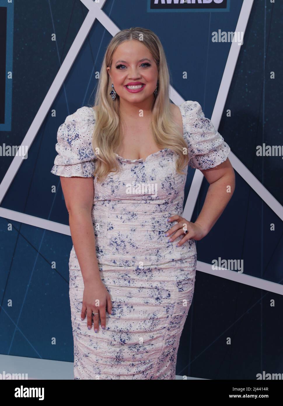 Harper Grae is photographed on the red carpet for the CMT Music Awards ...