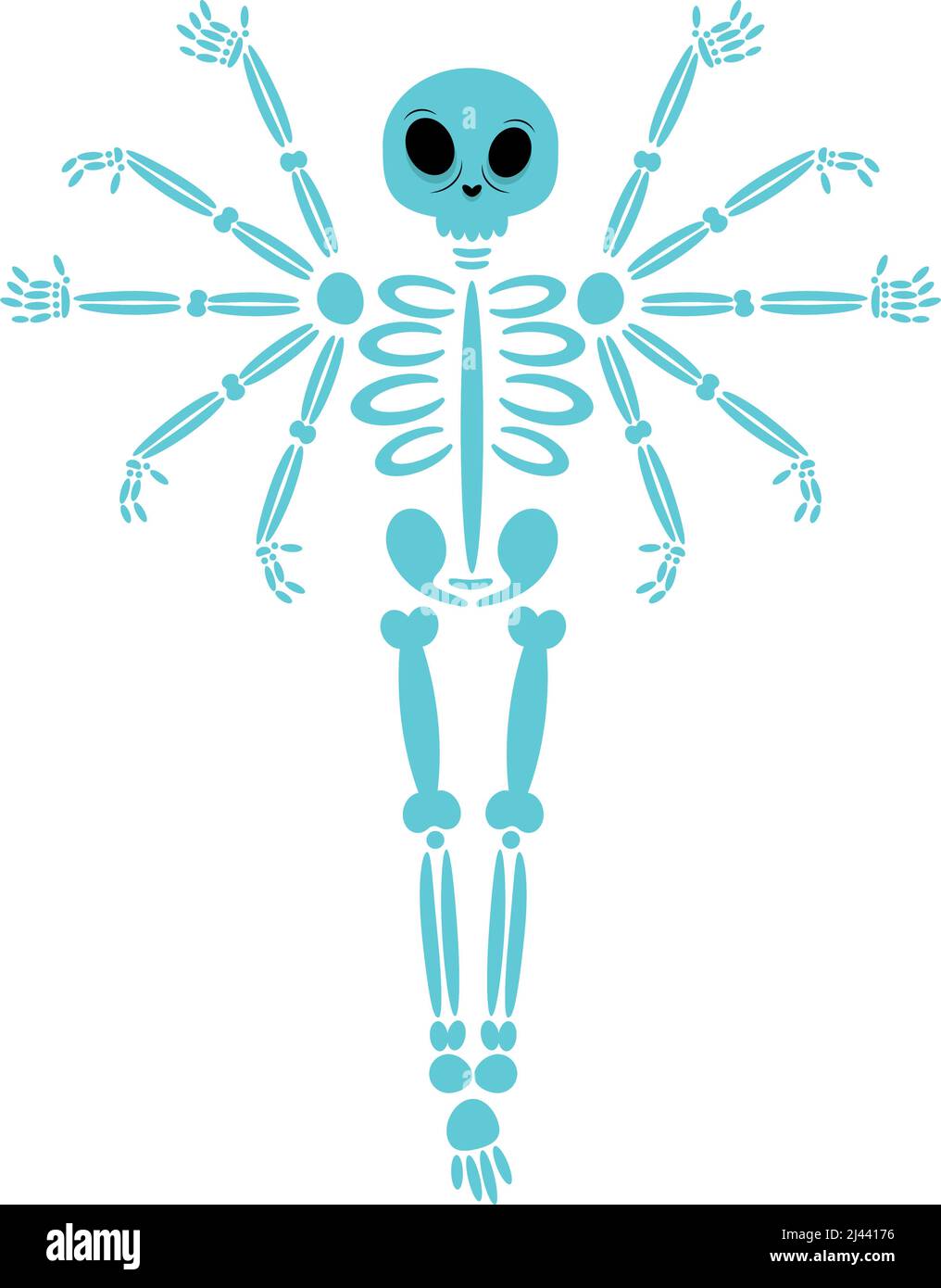 cheerful skeleton cartoon icon flat Stock Vector Image & Art - Alamy