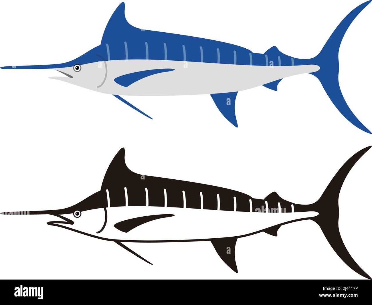 Blue marlin vector vectors hi-res stock photography and images - Alamy