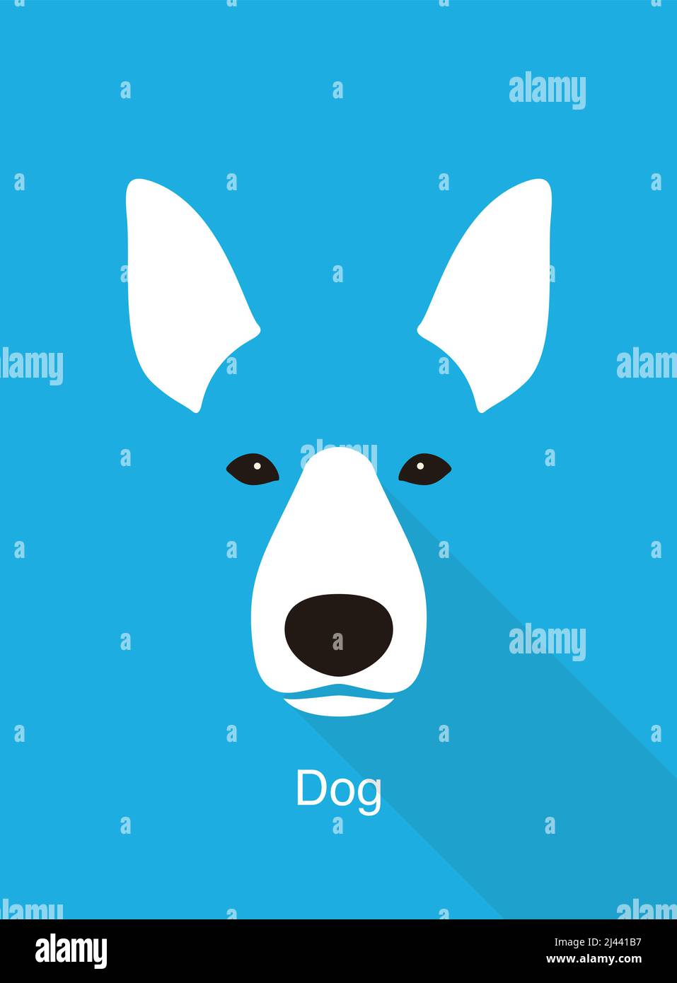 Dog face flat icon design, vector illustration Stock Vector Image & Art ...