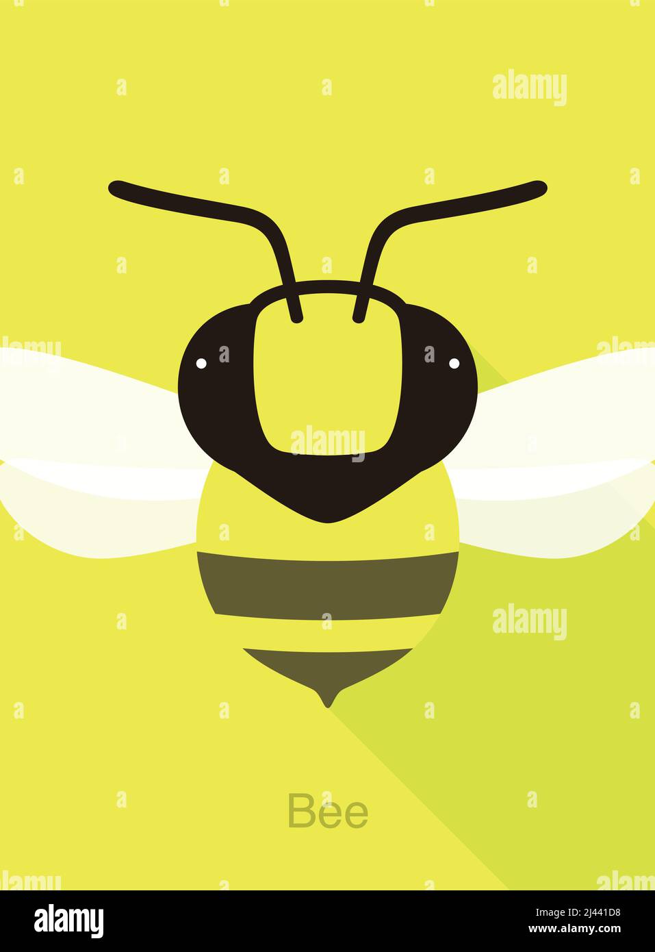 Bee face flat icon design, vector illustration Stock Vector Image & Art ...