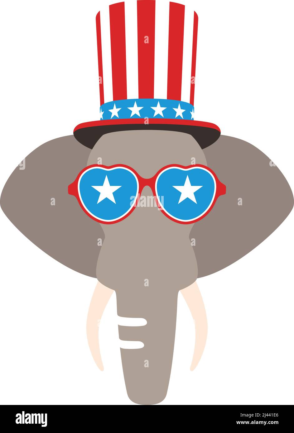 Republican Elephant cartoon Vector illustration Stock Vector Image ...