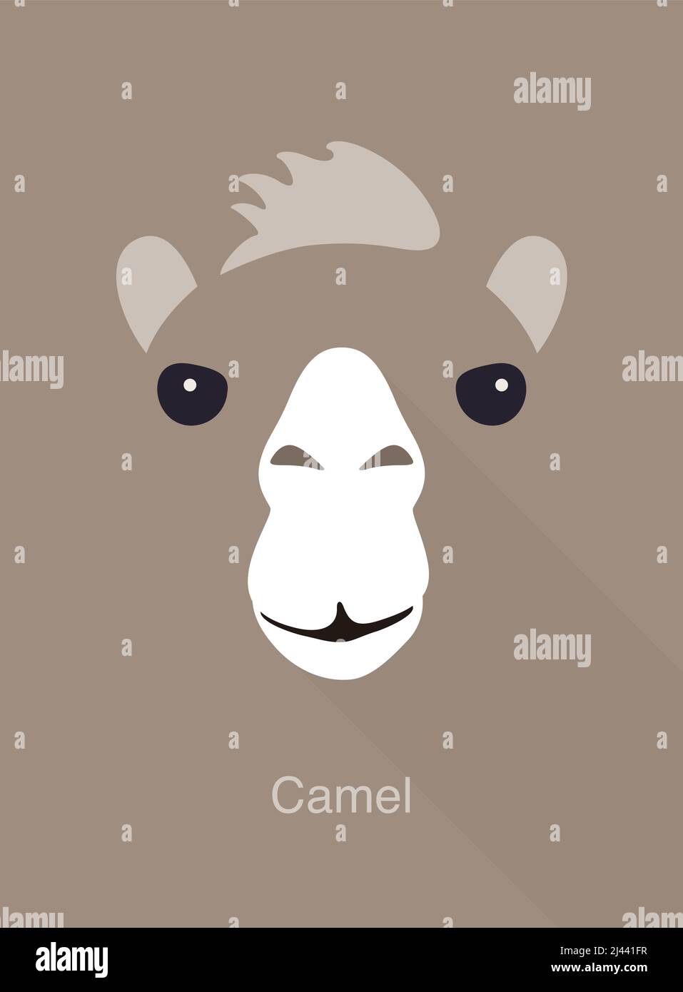 Camel face flat icon design, vector illustration Stock Vector Image ...