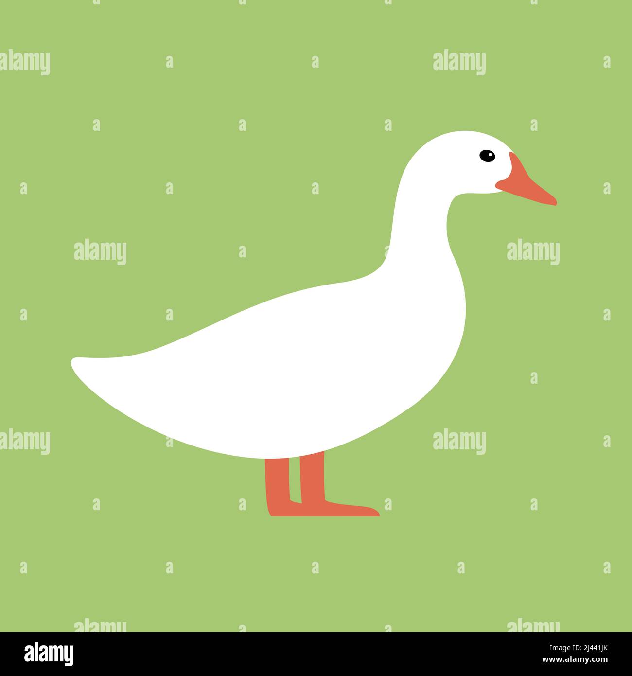 Duck, farm animal black icon, vector illustration Stock Vector Image ...