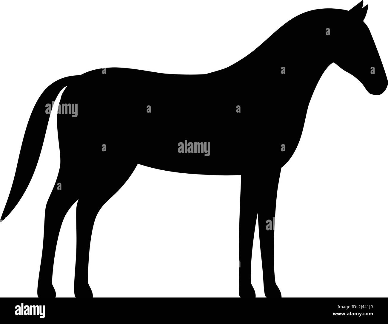 Vector symbol minimalist horse Black and White Stock Photos & Images ...