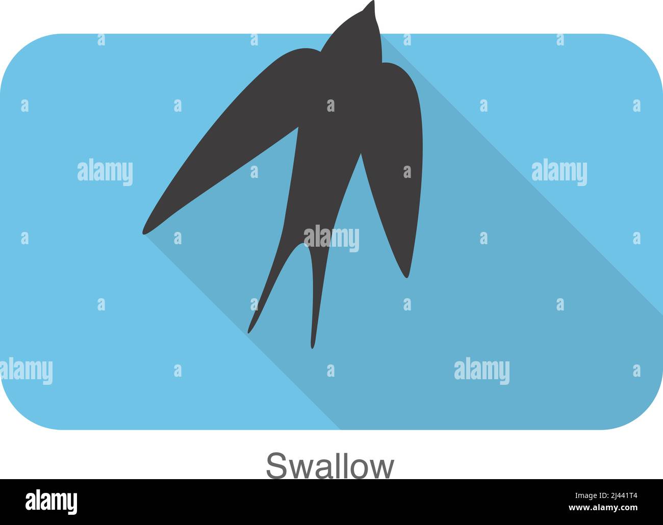 Swallow flat icon design, cartoon, vector illustration Stock Vector ...