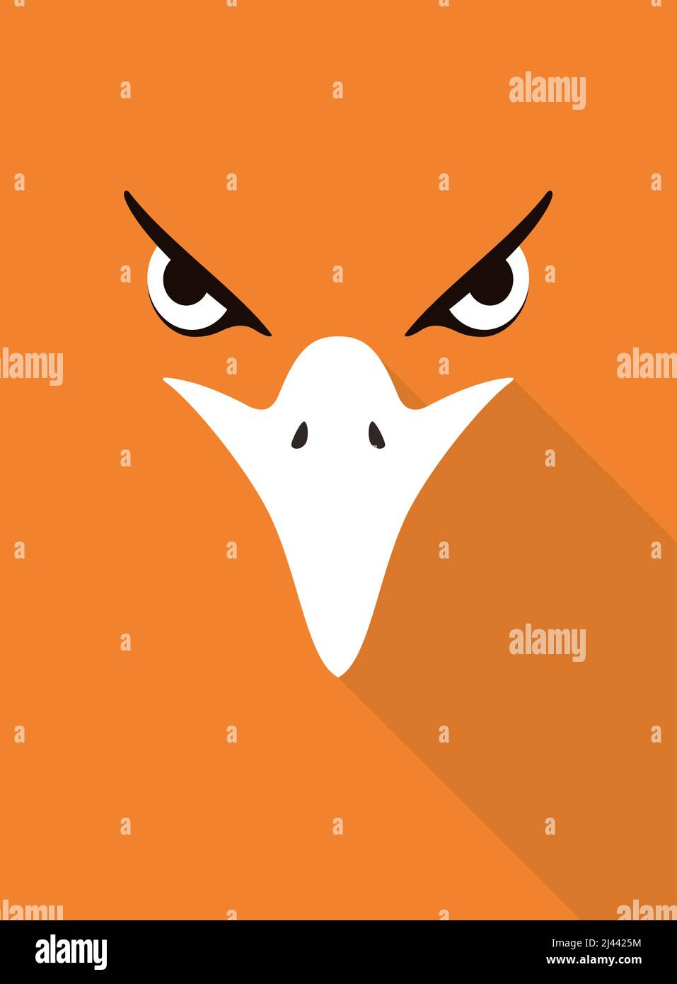 Eagle face flat icon design. Animal icons series, vector illustration ...