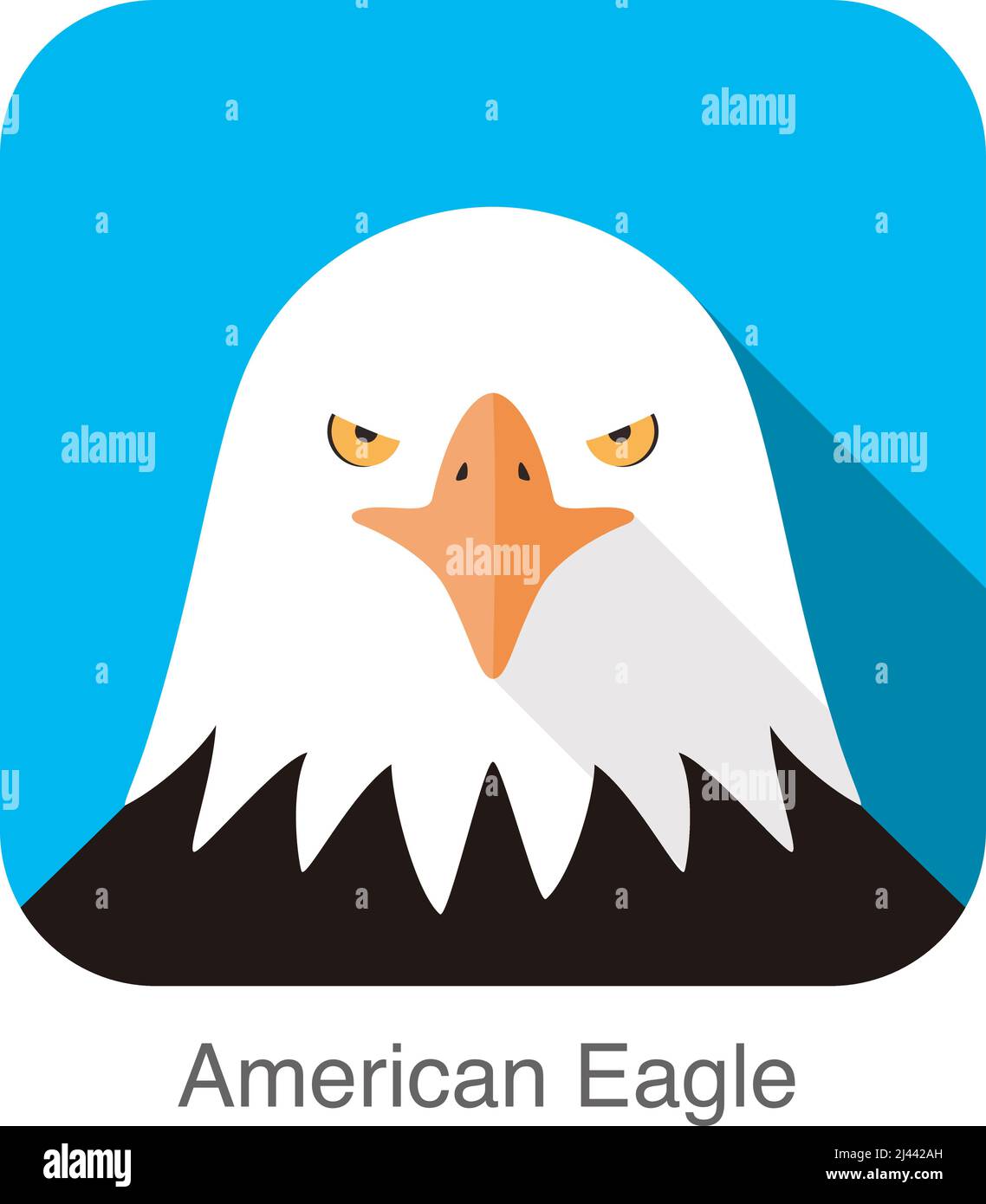 Eagle face flat icon design. Animal icons series, vector illustration Stock Vector Image & Art ...