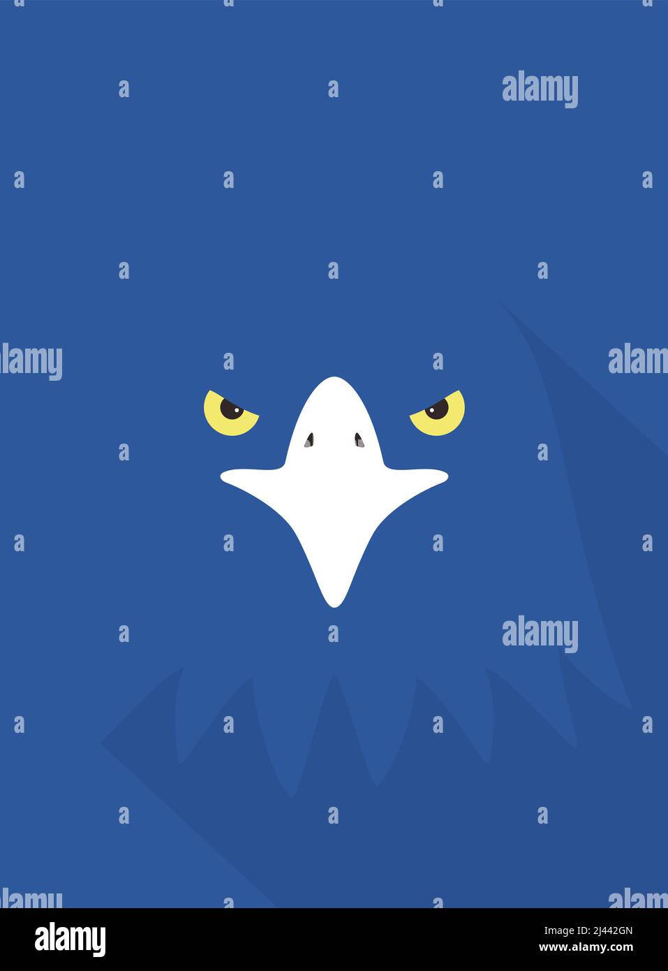 Eagle face flat icon design. Animal icons series, vector illustration ...