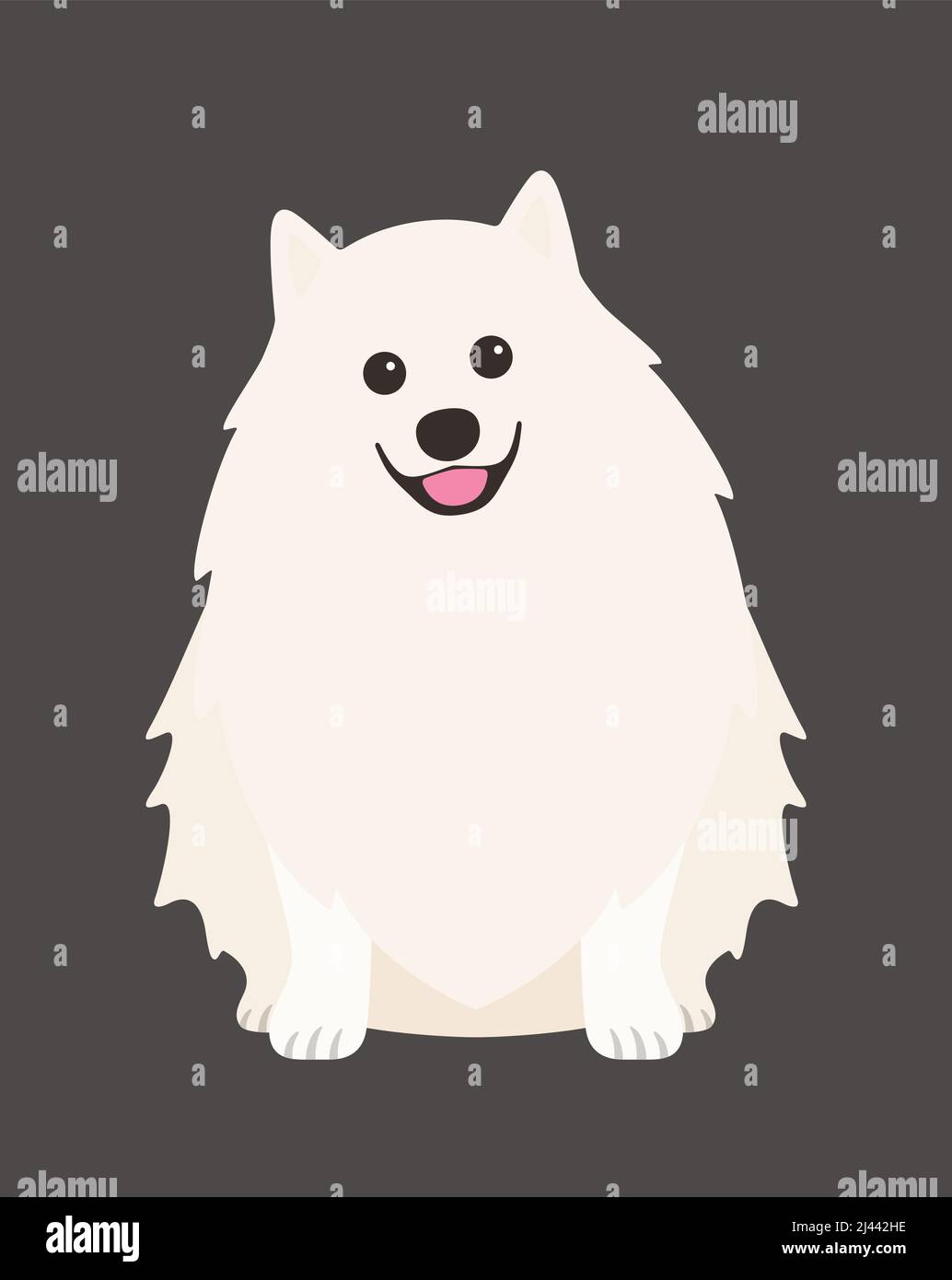 Portrait cute pomeranian puppy Stock Vector Images - Alamy