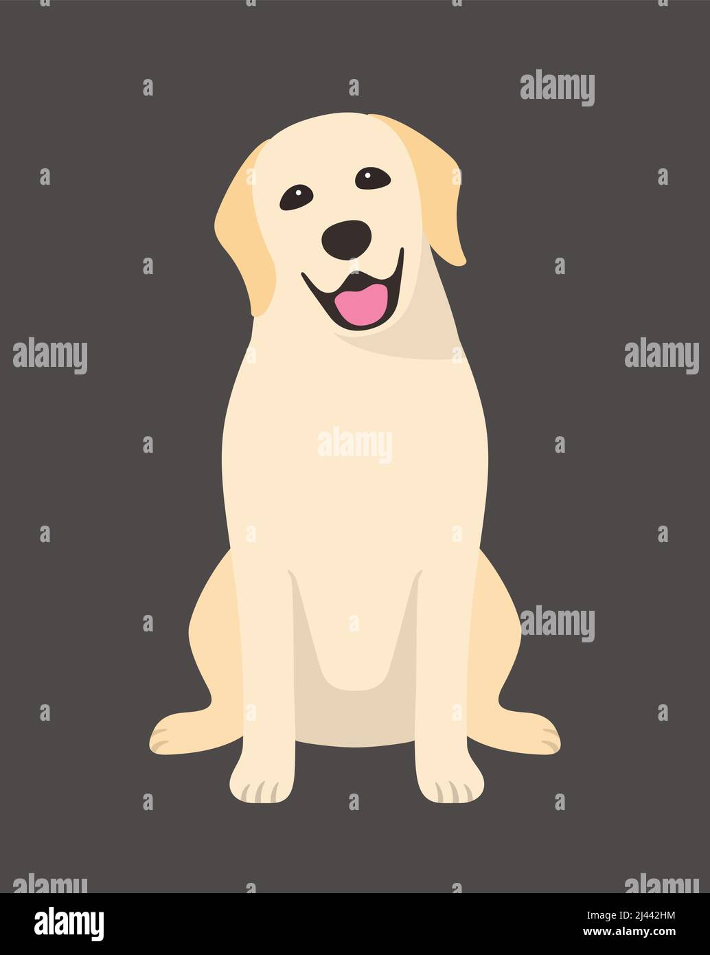 Golden retriever sitting Stock Vector Images - Alamy