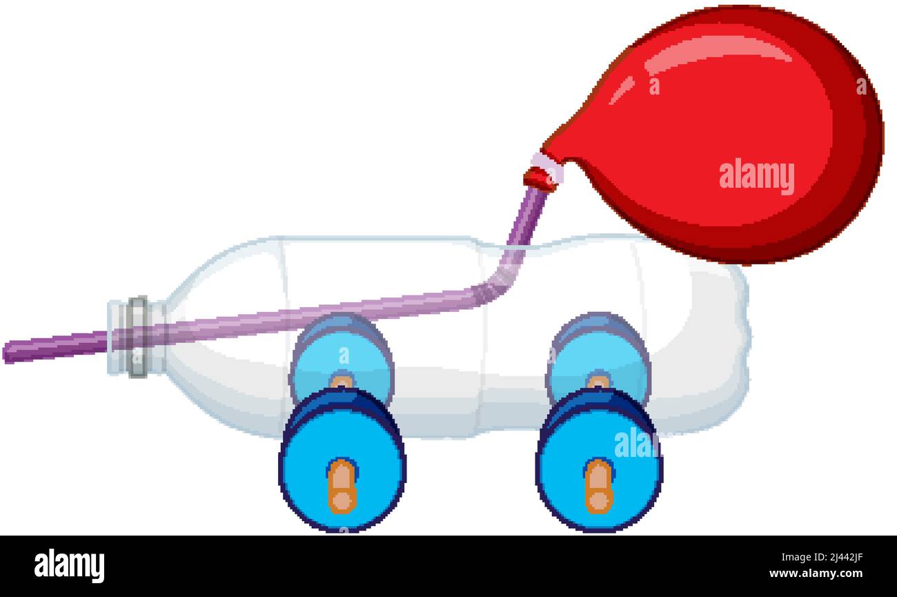 Science experiment on force and motion illustration Stock Vector Image ...