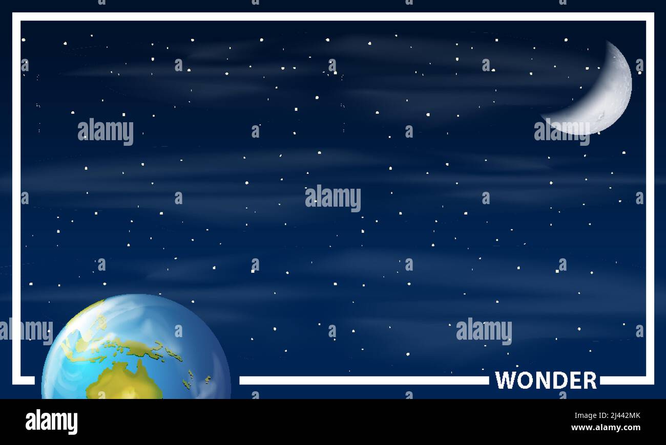 A space cartoon frame illustration Stock Vector Image & Art - Alamy