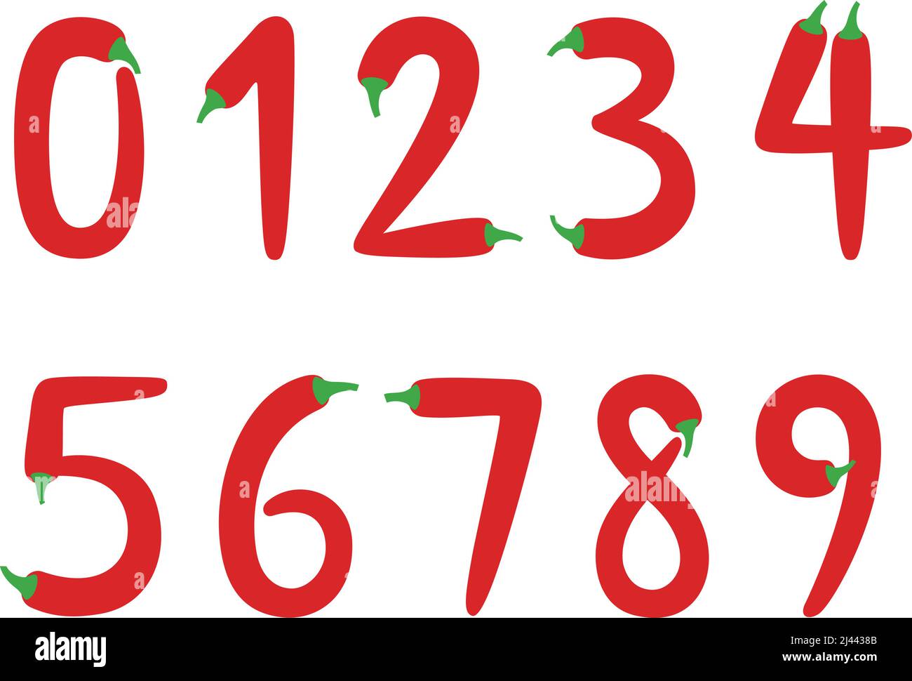 Chili pepper alphabet, vector illustration Stock Vector Image & Art - Alamy