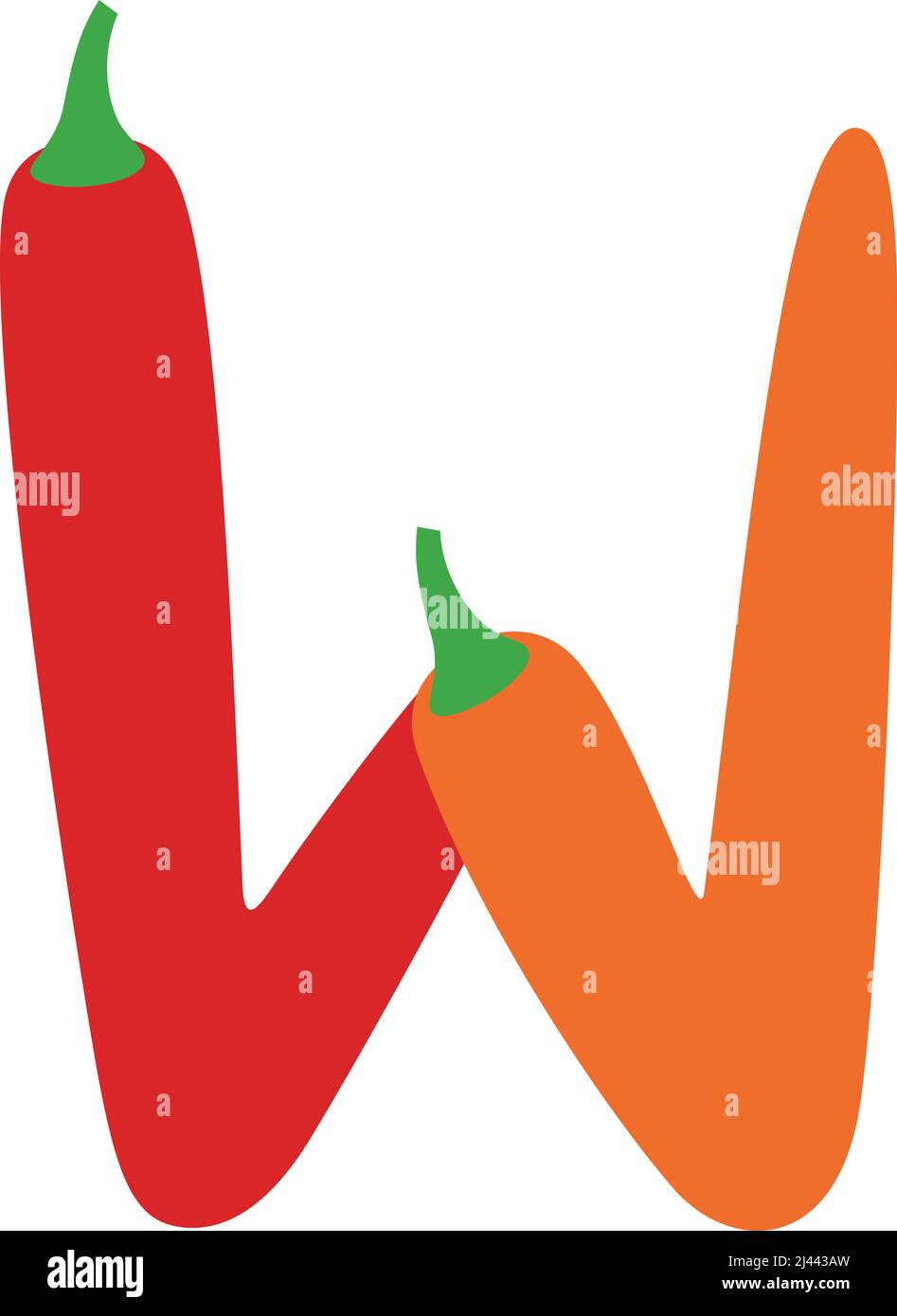 Chili pepper alphabet, vector illustration Stock Vector Image & Art - Alamy