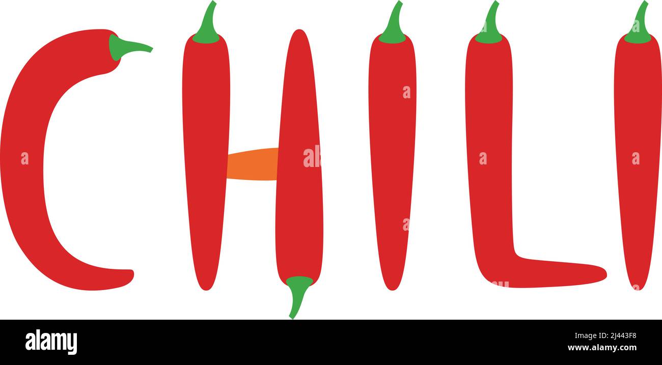 Red cut chili pepper Stock Vector Images - Alamy