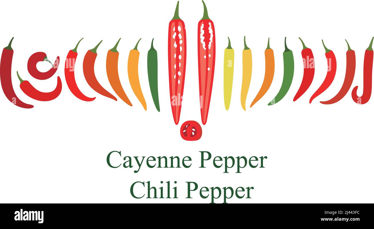 Spicy chili pepper icons Cut Out Stock Images & Pictures - Alamy