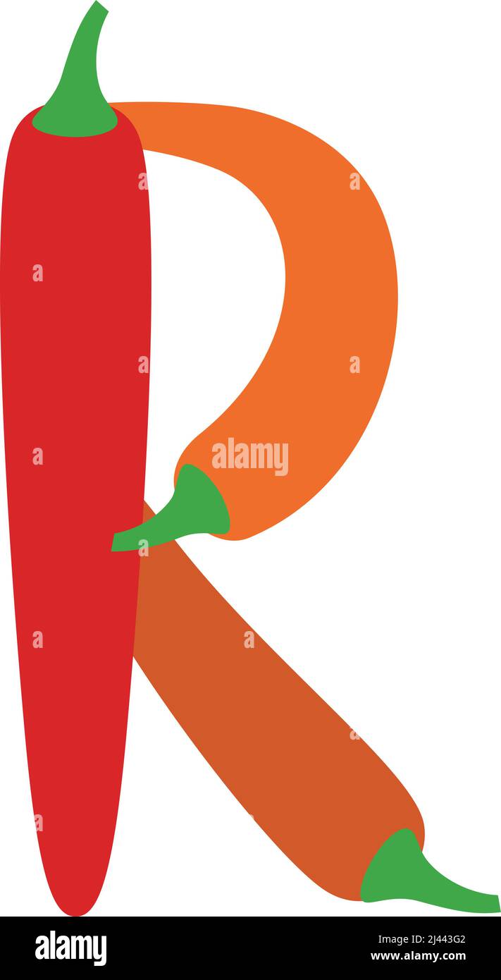 Chili pepper alphabet, vector illustration Stock Vector Image & Art - Alamy