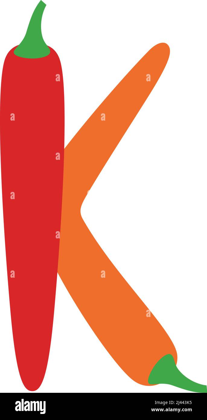 Chili pepper alphabet, vector illustration Stock Vector Image & Art - Alamy