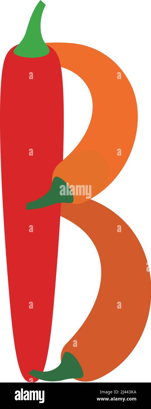 Chili pepper alphabet, vector illustration Stock Vector Image & Art - Alamy
