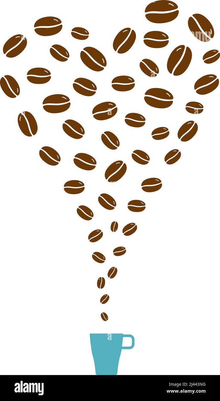 Coffee cup with heart, vector illustration Stock Vector Image & Art - Alamy