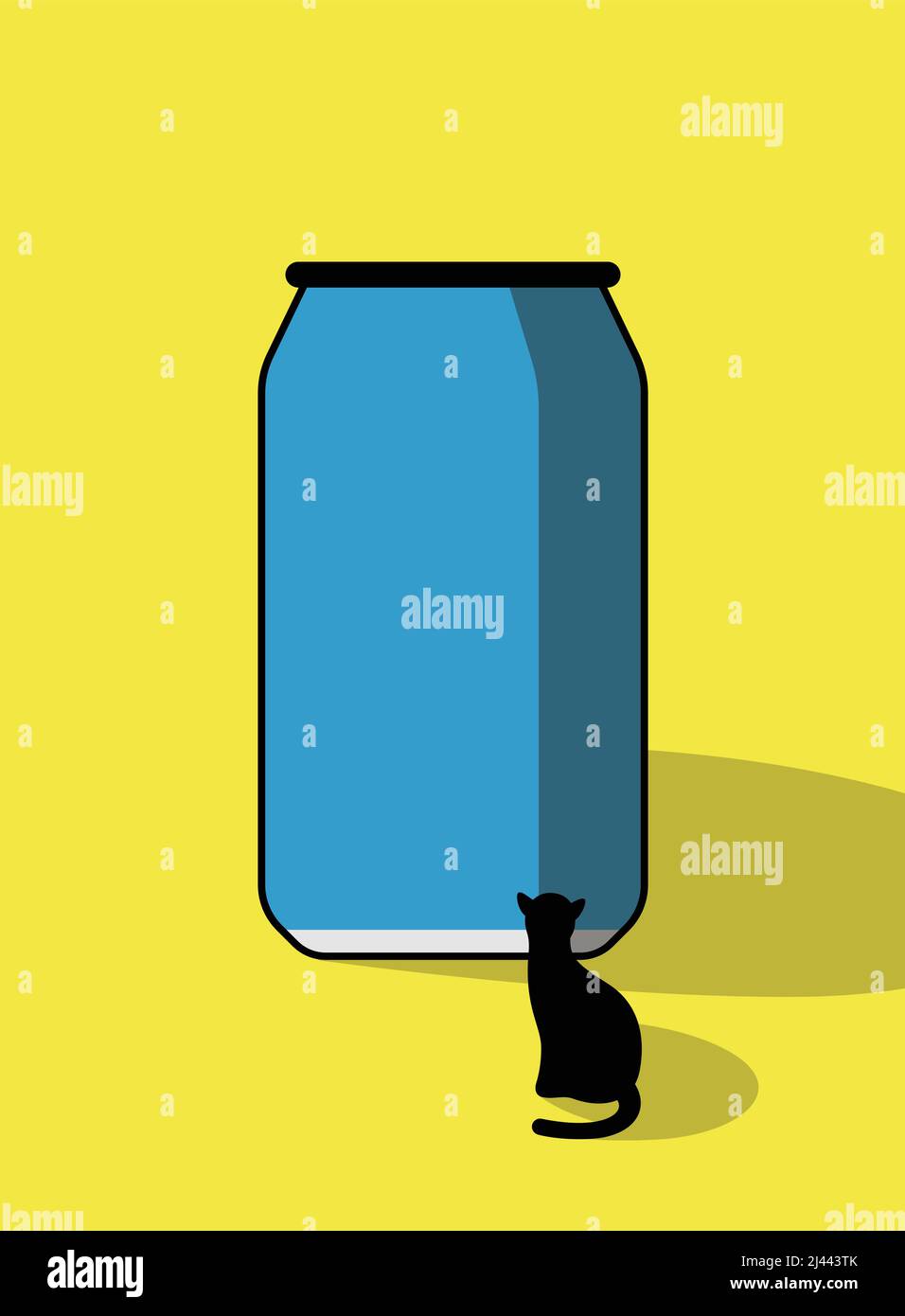 Cat in the side of the coke bottle, poster Stock Vector Image & Art - Alamy