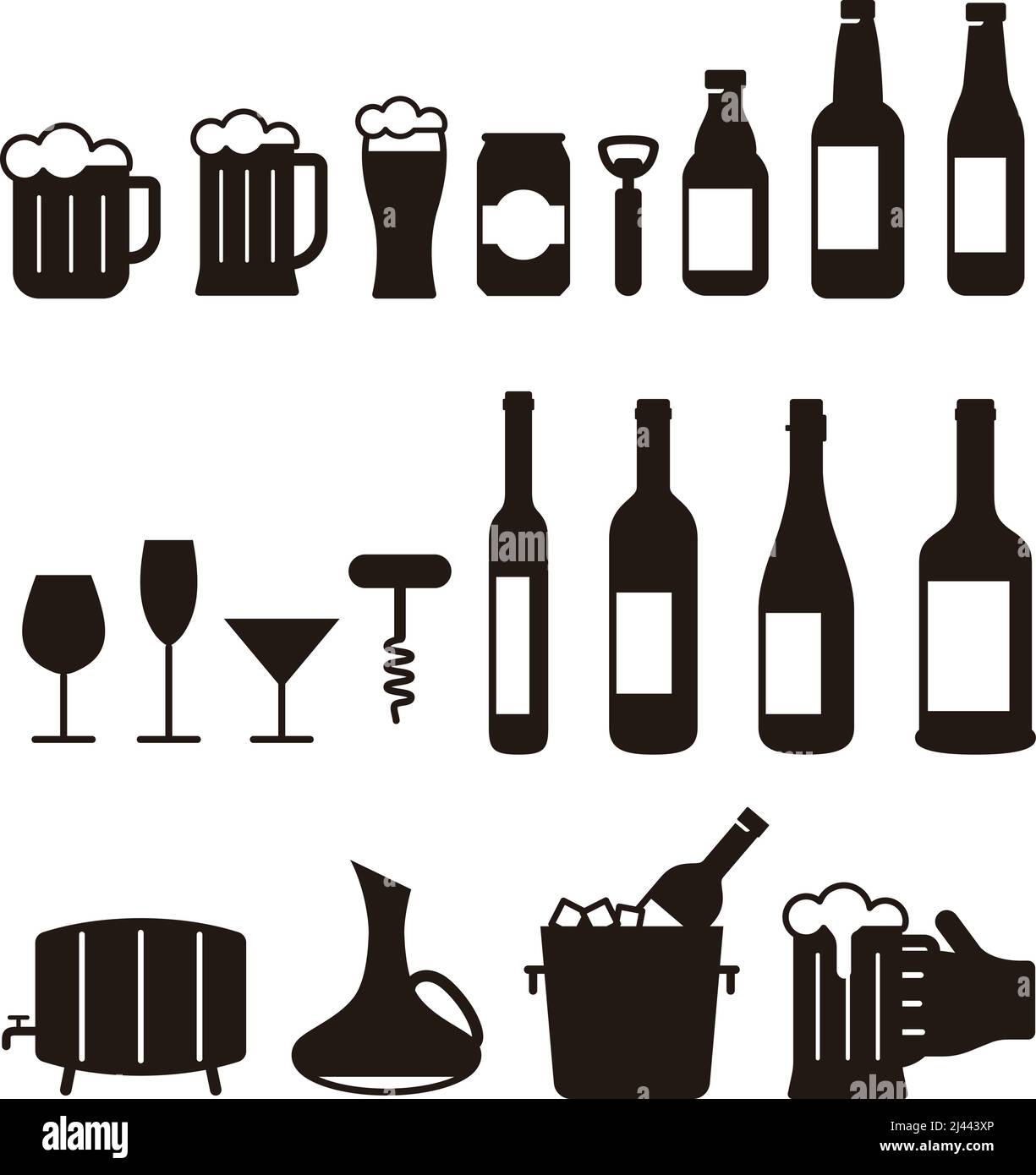 Set of beer icons Stock Vector Image & Art - Alamy