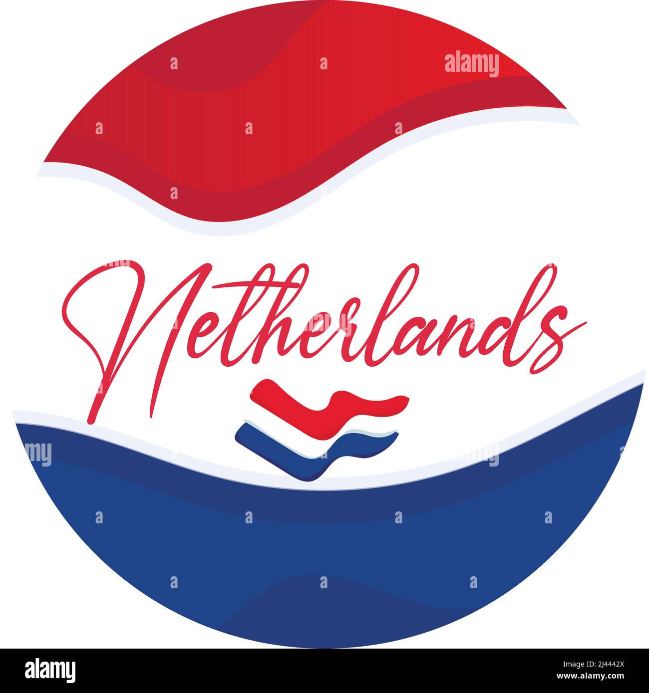 Netherlands travel concept Isolated sticker with the flag of ...