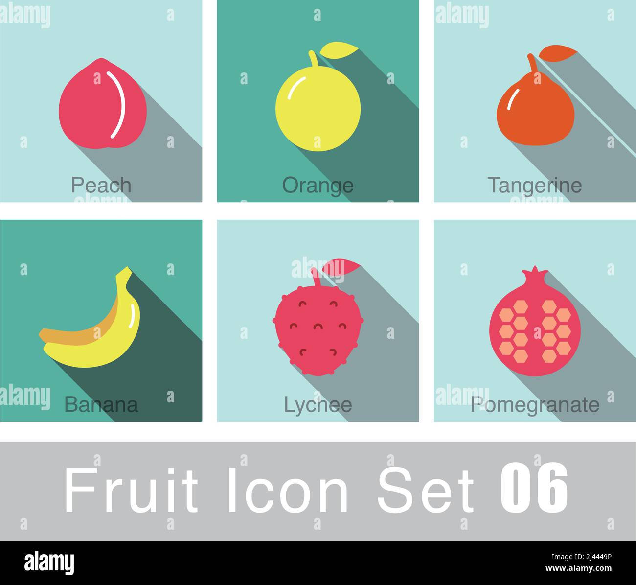 Pomegranate icon flat color design hi-res stock photography and images ...