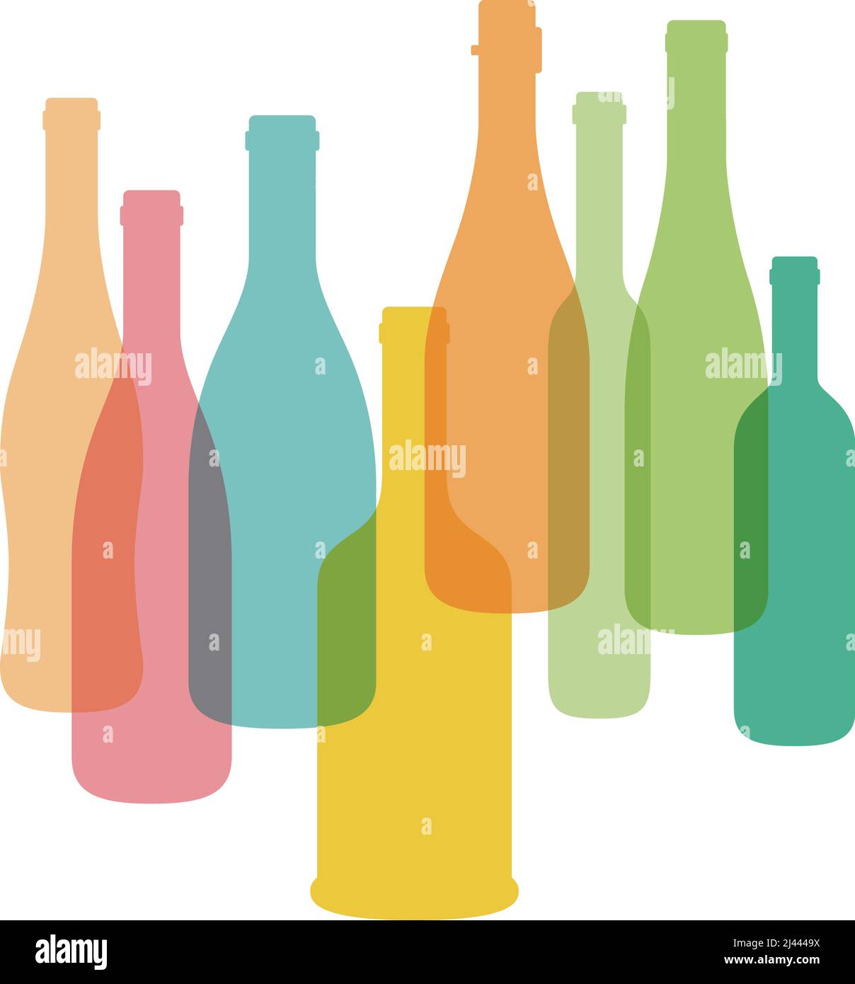 Wine bottle illustration. Vector illustration, white background Stock ...
