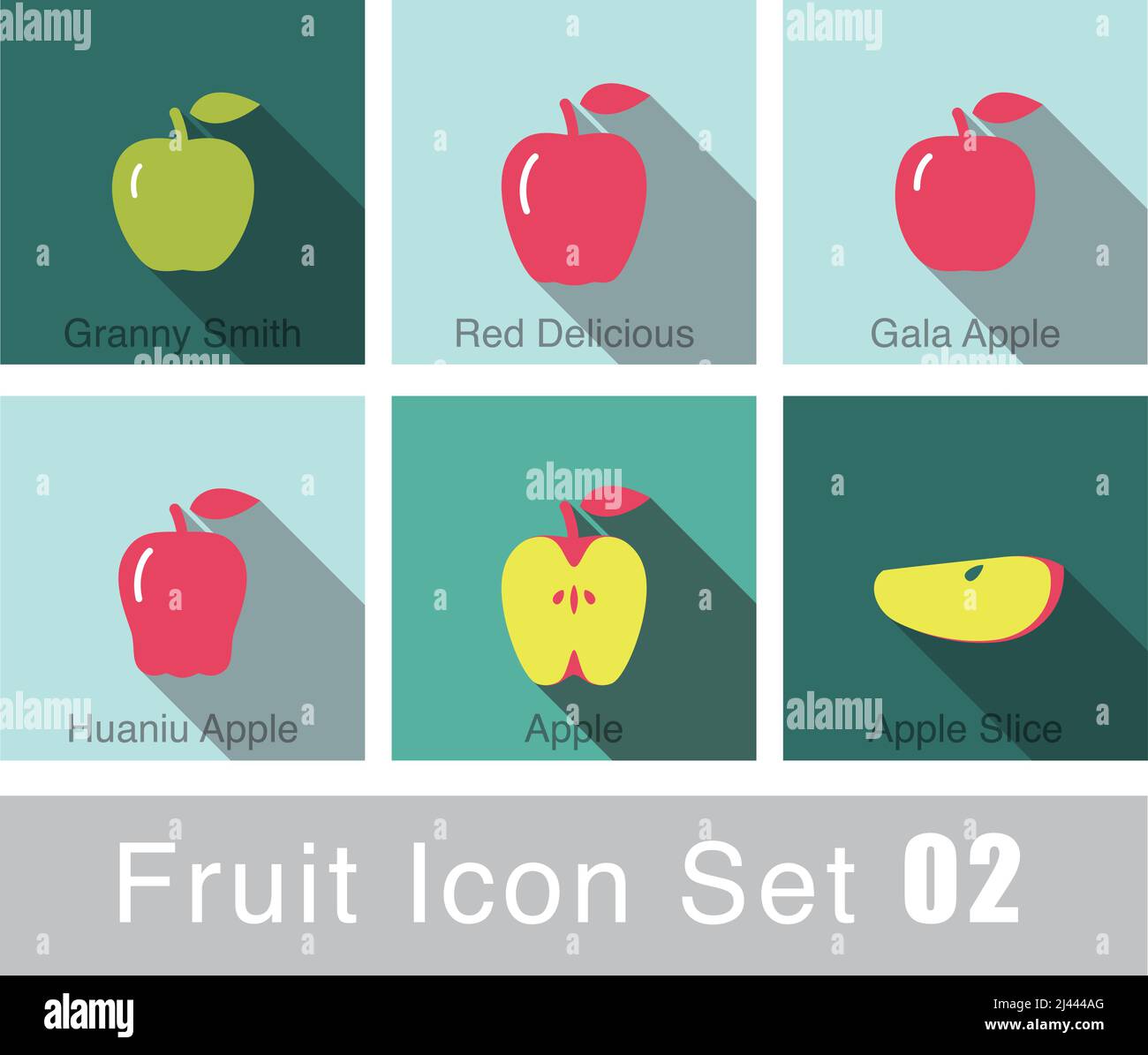 Fruit icon design set, vector illustration Stock Vector Image & Art - Alamy