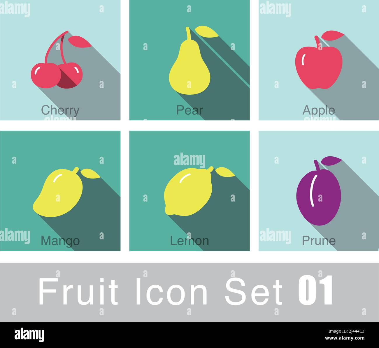 Fruit icon design set, vector illustration Stock Vector Image & Art - Alamy