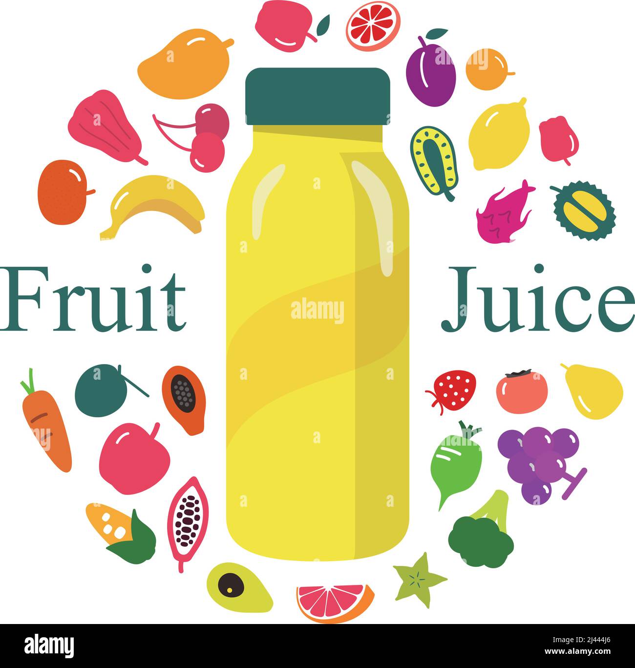 Pear bottle juice beverage Stock Vector Images - Alamy