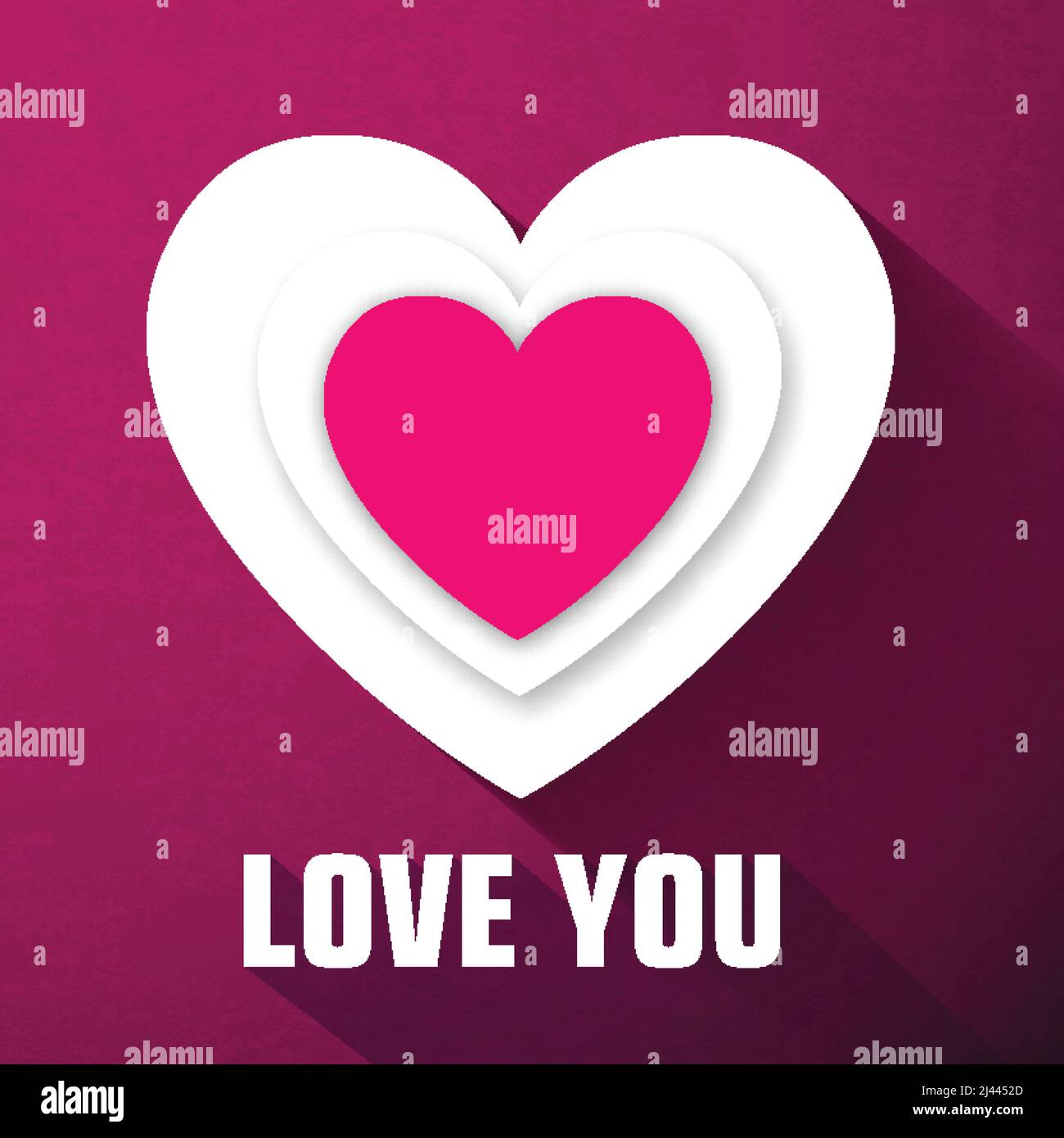 Romantic amorous template with love confession red white hearts long ...