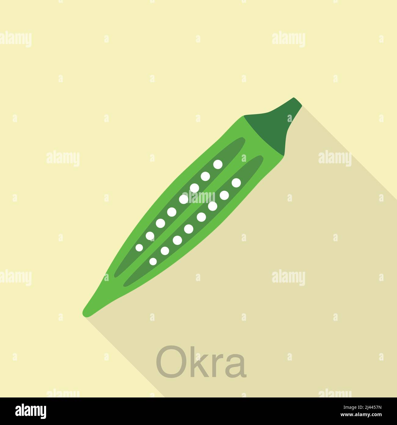 Okra farming Stock Vector Images - Alamy