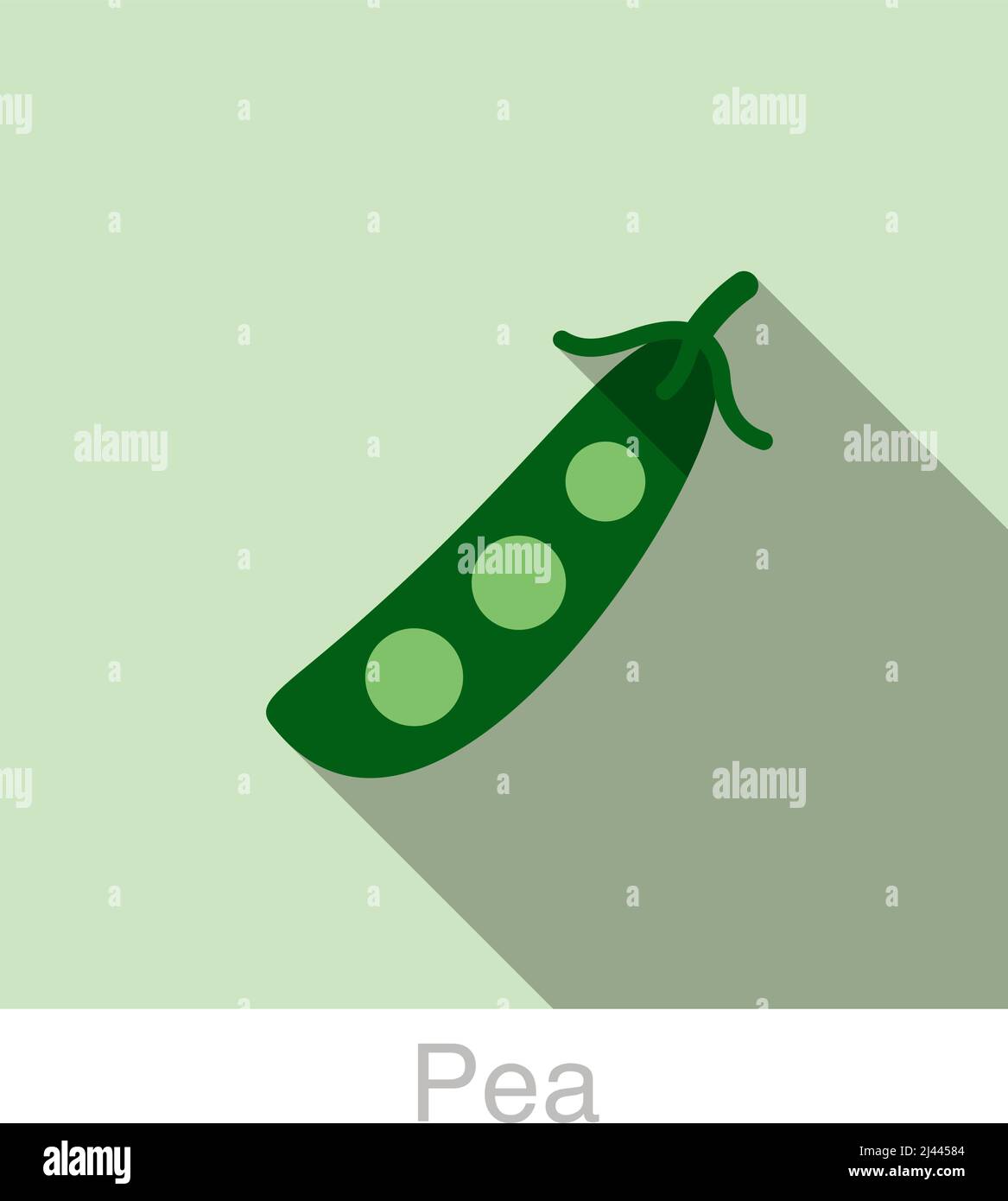 Pea Vegetables food flat icon vector illustration Stock Vector Image ...