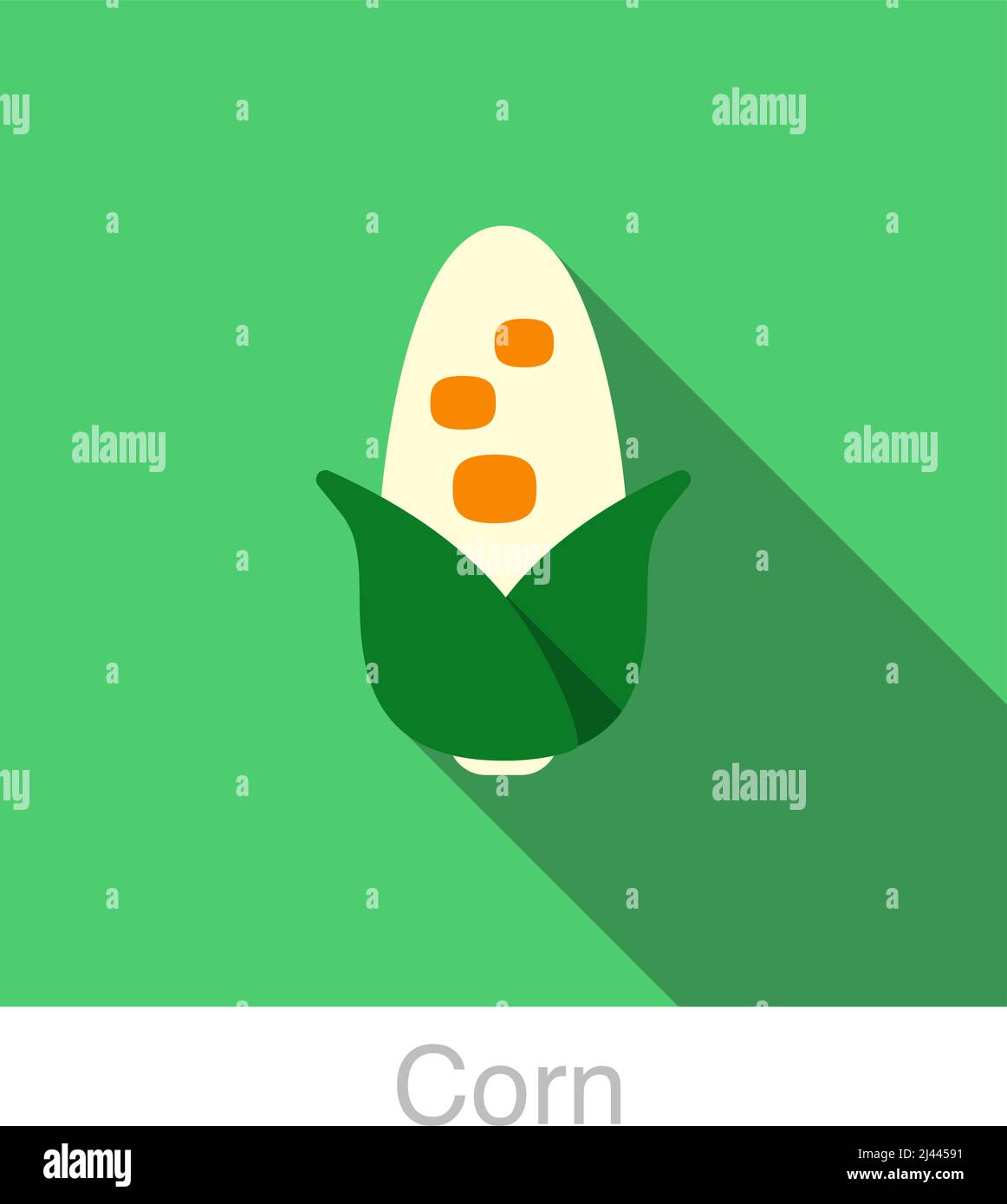 Corn food flat icon vector illustration Stock Vector Image & Art - Alamy